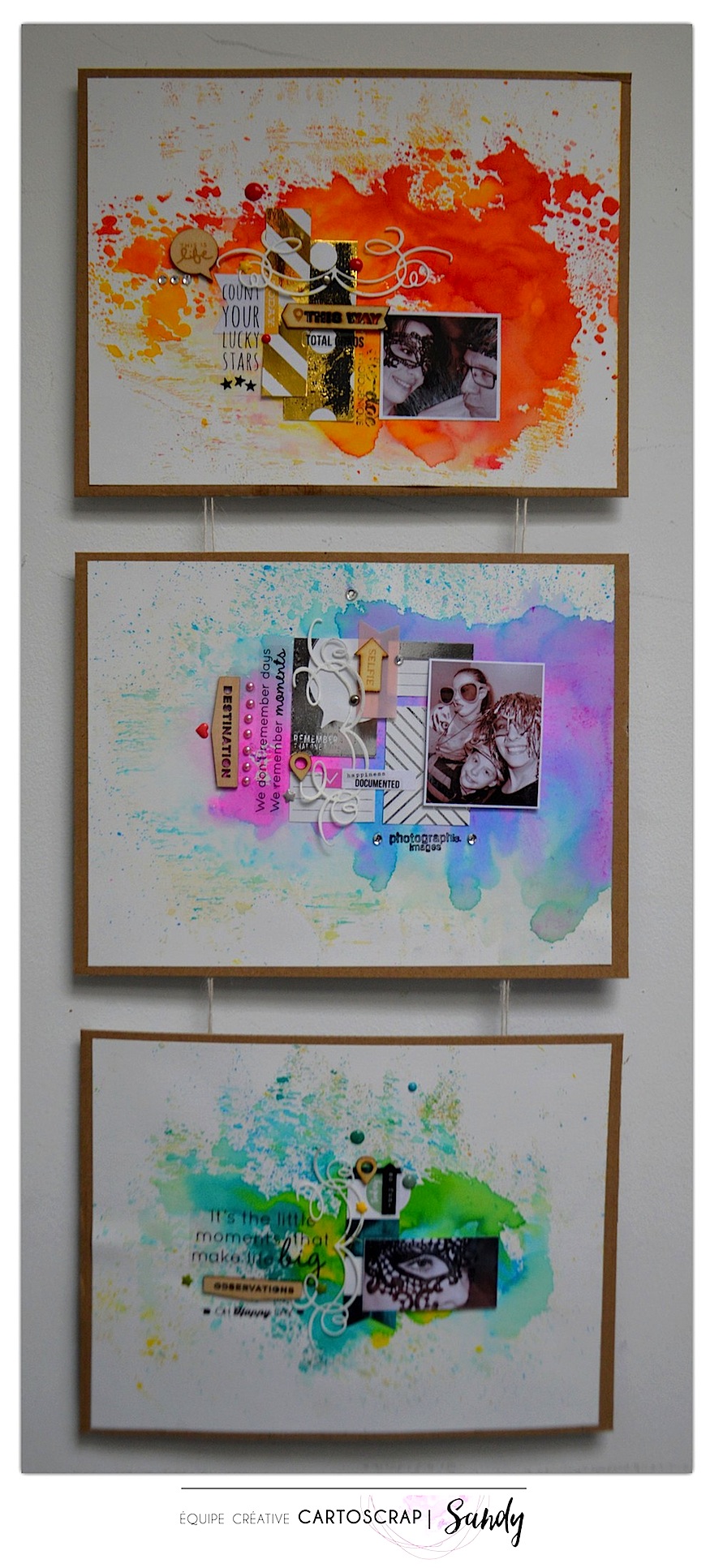 SandyDub : Test des encres Izink Dye - CartoScrap