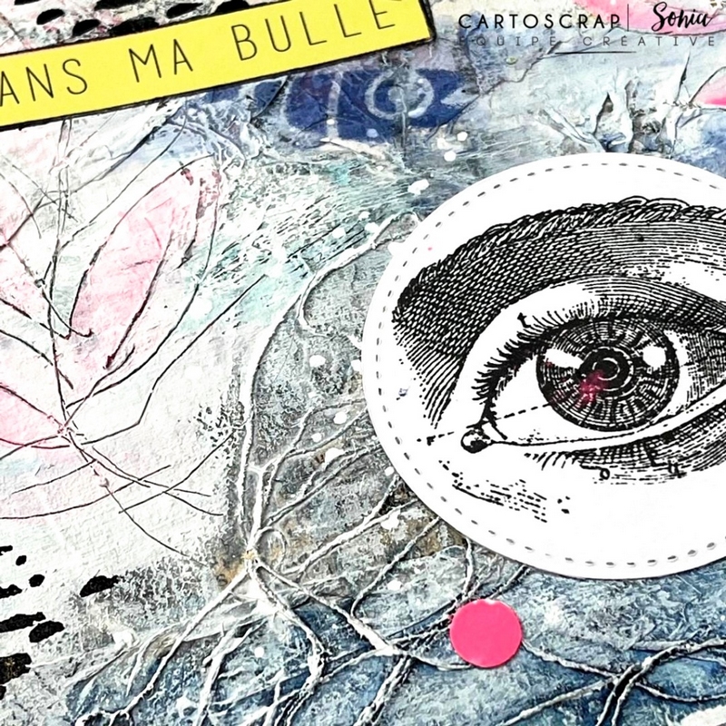 Page Art journal "Dans ma bulle" par Sonia - CartoScrap